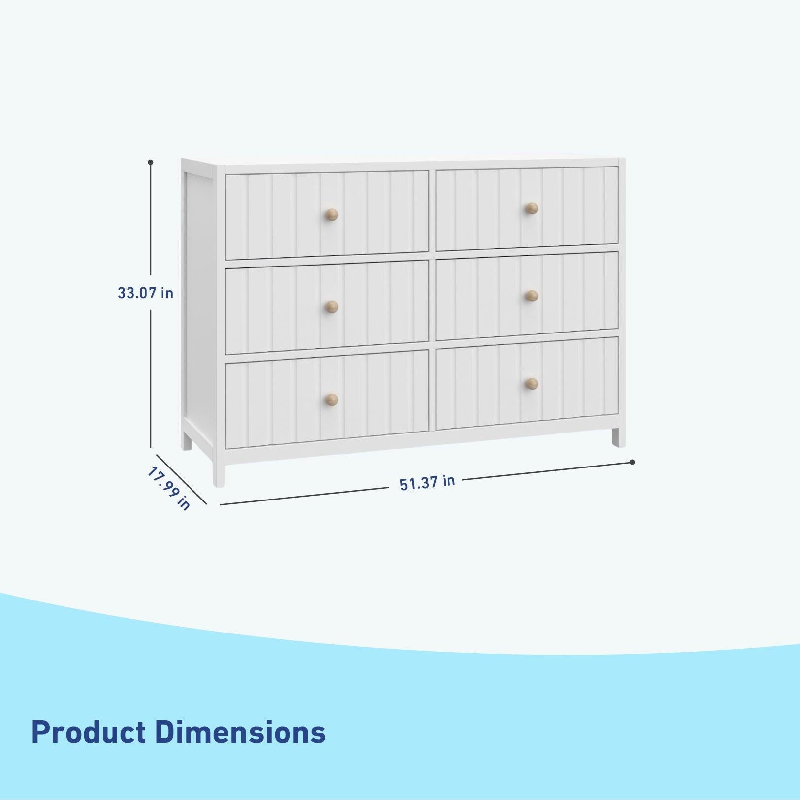 Graco® Teddi® 6 Drawer Dresser with Customizable Knobs – Storkcraft