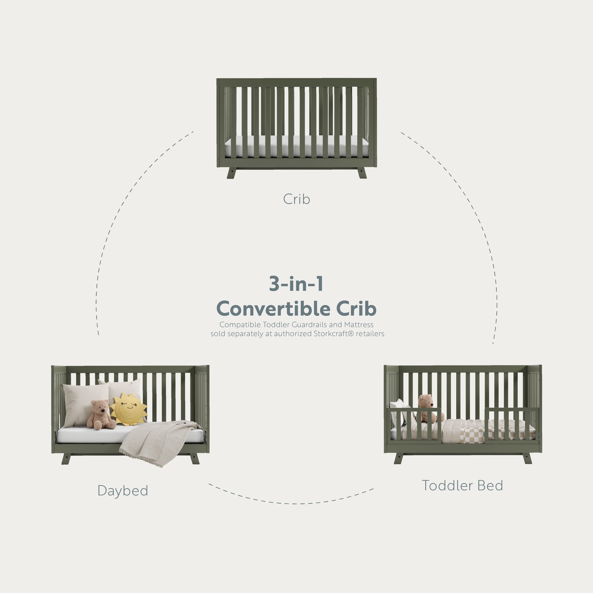 Storkcraft® Beckett® 3-in-1 Convertible Crib