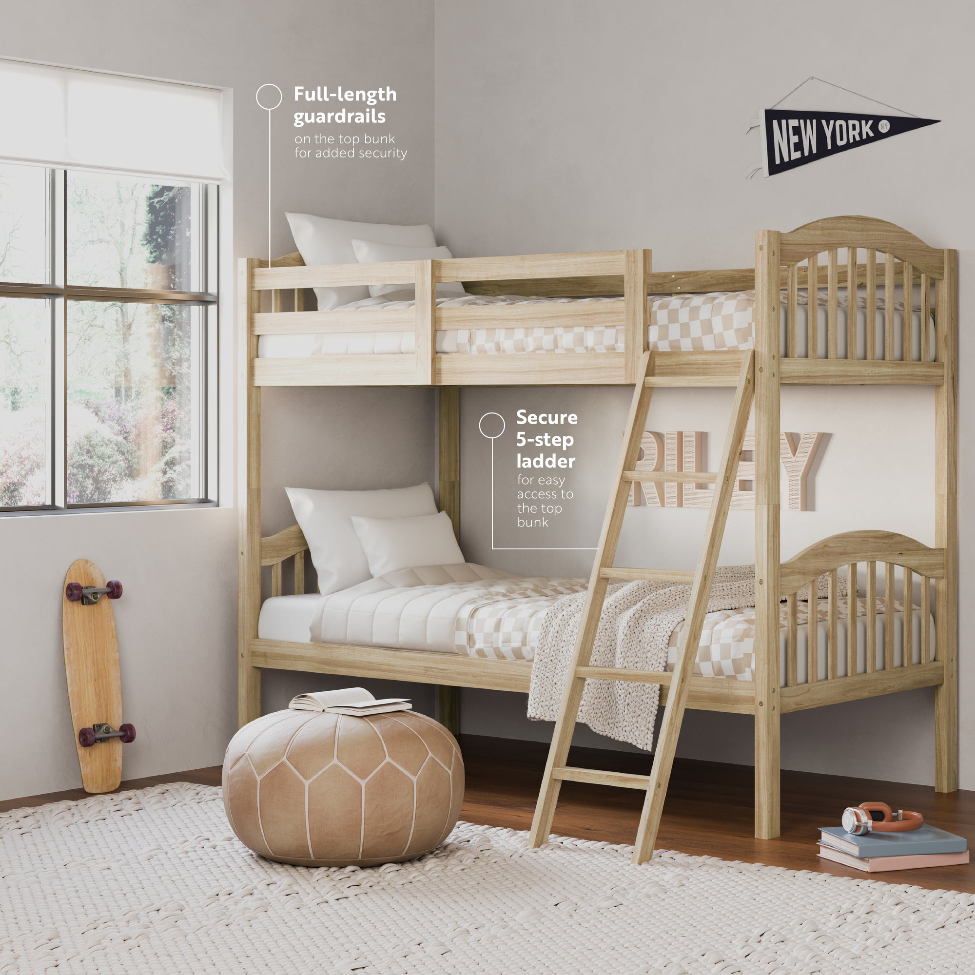 Storkcraft® Next Long Horn™ Convertible Twin-over-Twin Bunk Bed