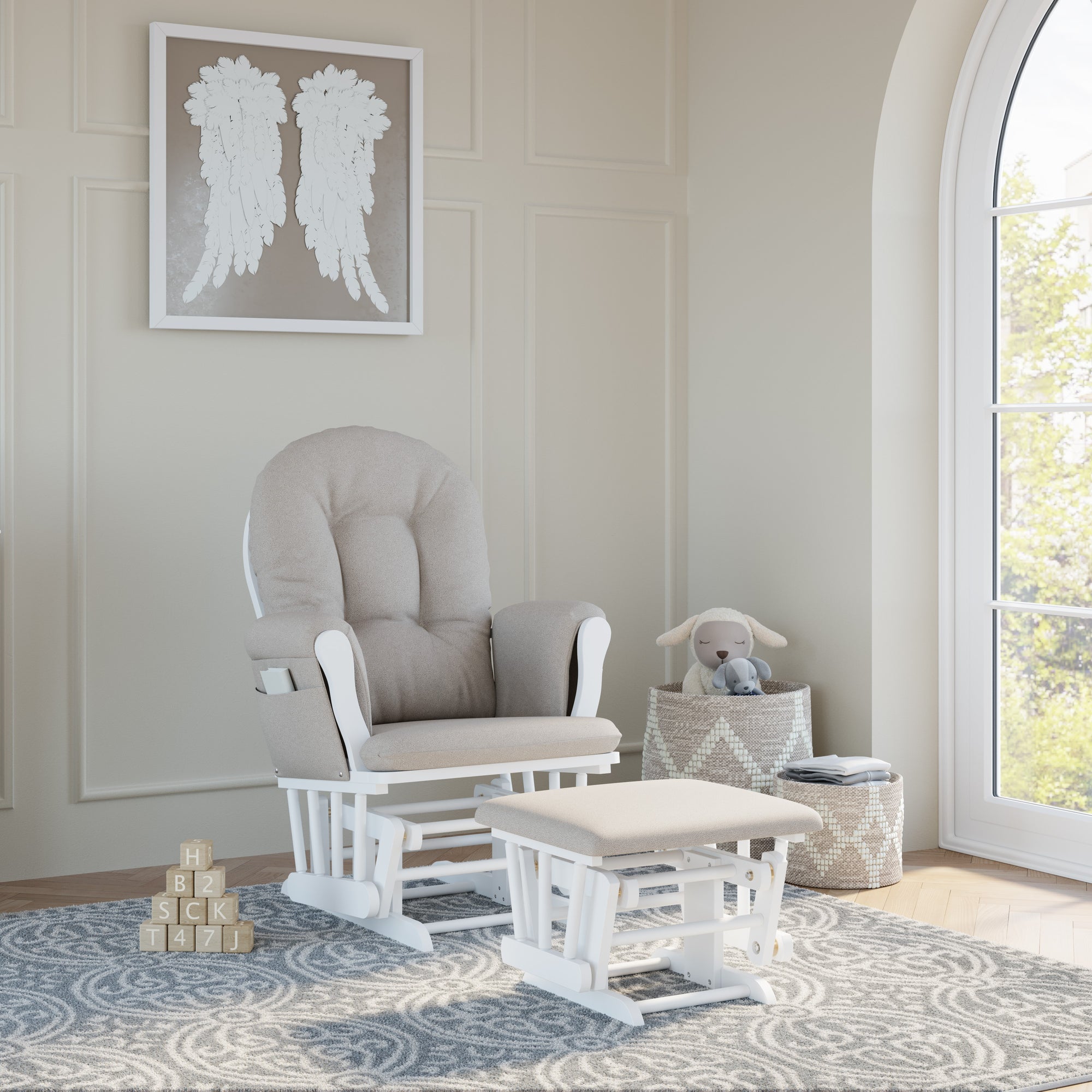 Storkcraft® Premium Hoop® Glider & Ottoman
